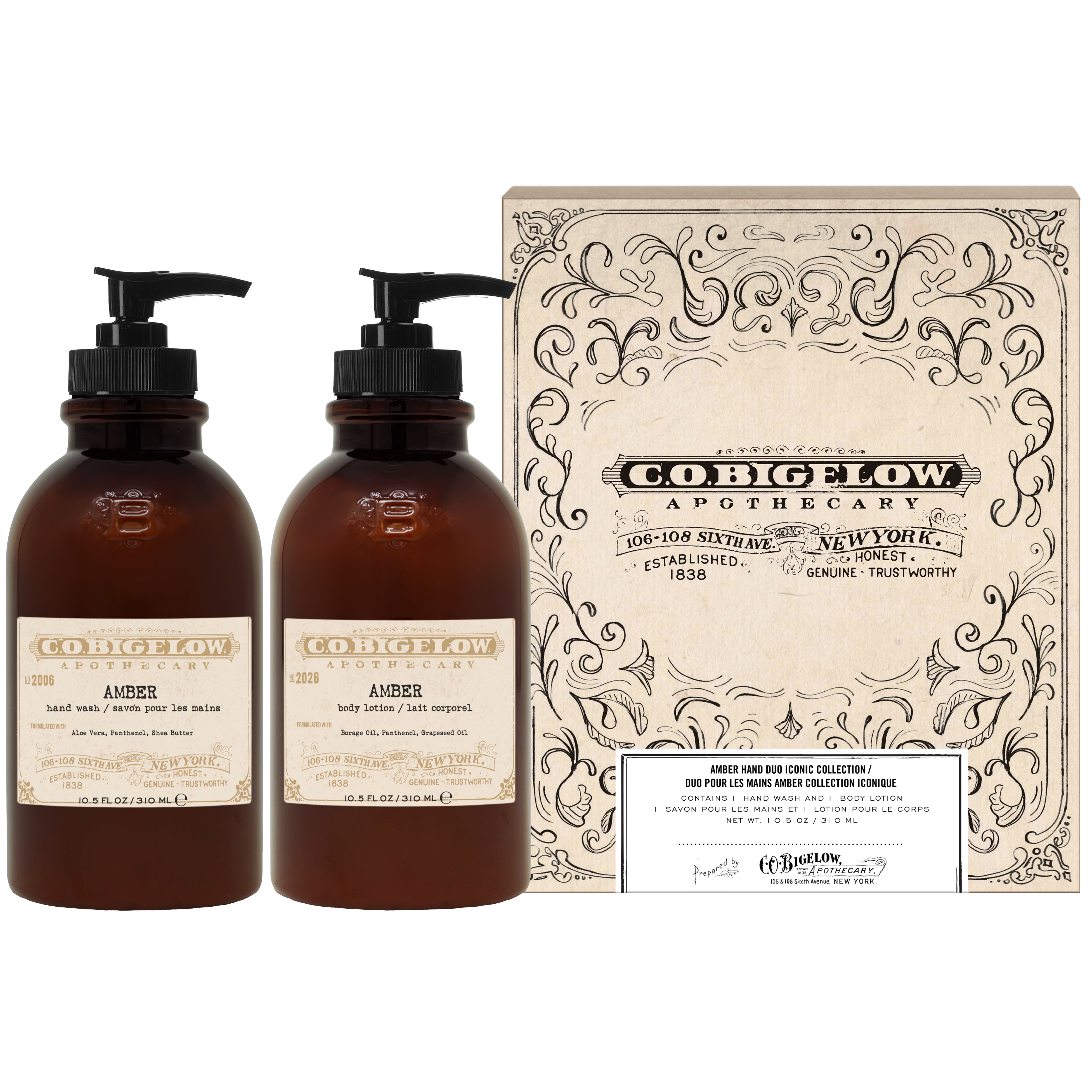 Iconic Collection Set - Amber - Hand Wash & Body Lotion – C.O. Bigelow