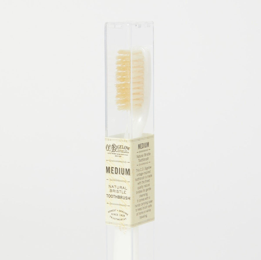 Natural Bristle Toothbrush - Medium Ivory – C.O. Bigelow