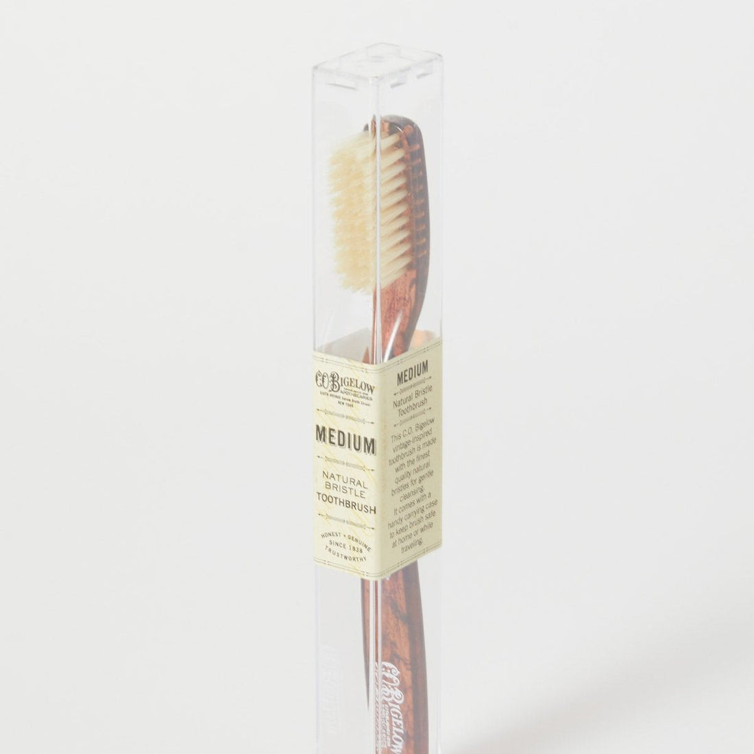 Natural Bristle Toothbrush - Medium Tortoise – C.O. Bigelow